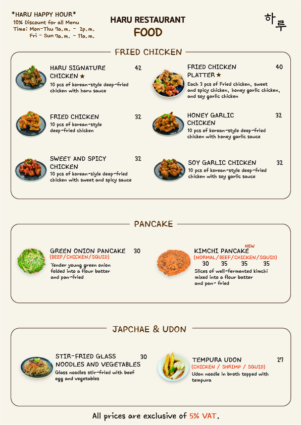 Haru Menu – Haru Restaurant